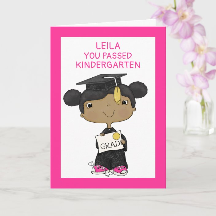 Little Graduate Girl Dark Skin Card | Zazzle.com