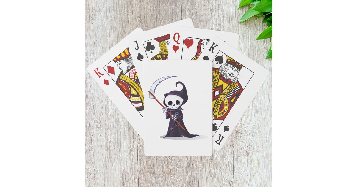 Little Grim Reaper Playing Cards | Zazzle