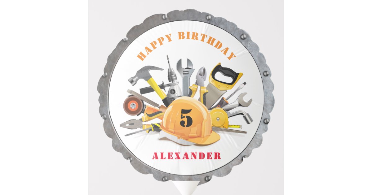 Little Handyman Birthday Party Balloon | Zazzle