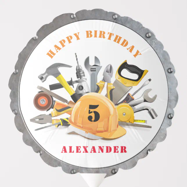Little Handyman Birthday Party Balloon | Zazzle