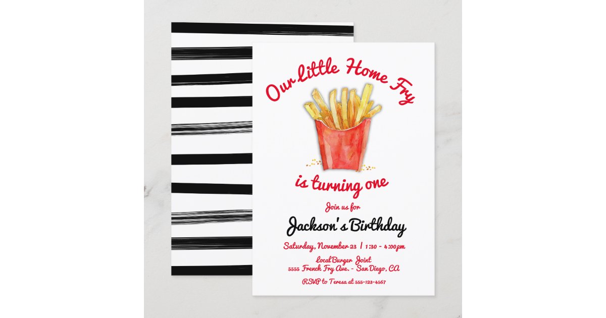 Little Home Fry Birthday Party Invitation | Zazzle