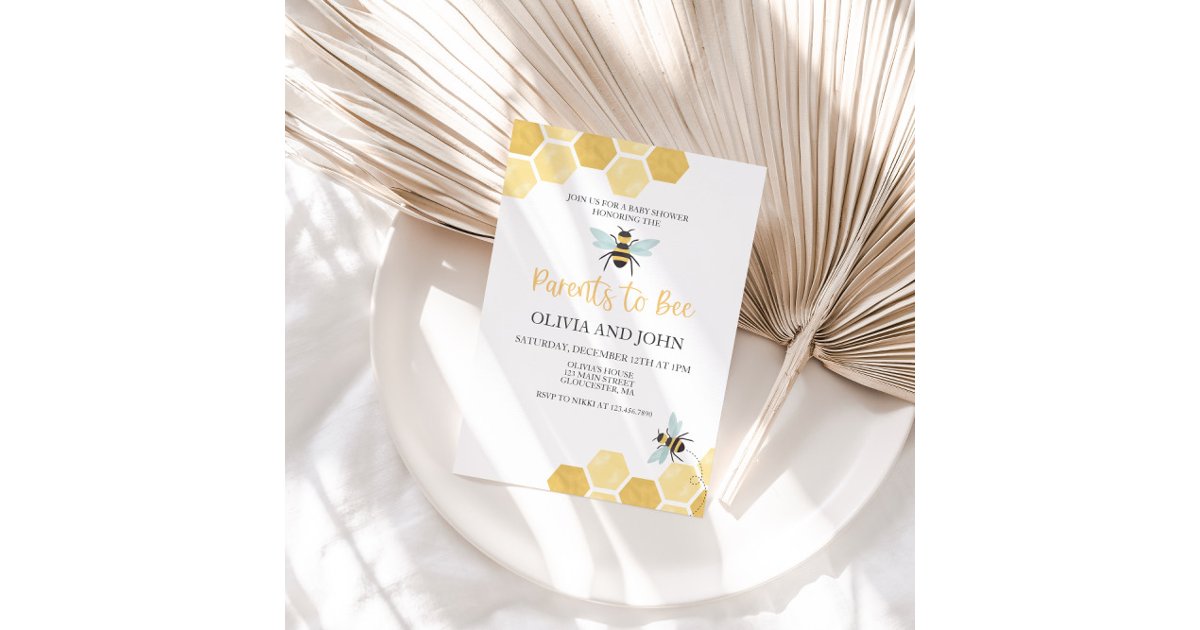 Little Honey Bee Baby Shower bumblebee Invitation | Zazzle