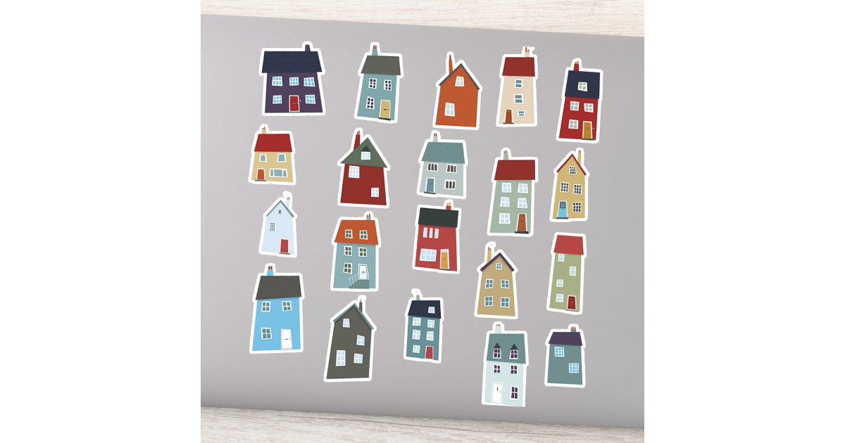 Little Houses Homes and Cottages Sticker | Zazzle