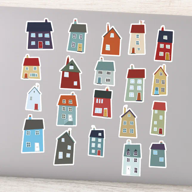 Little Houses Homes and Cottages Sticker | Zazzle