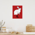 Little Japanese Rabbit with Kanji Symbol Poster | Zazzle