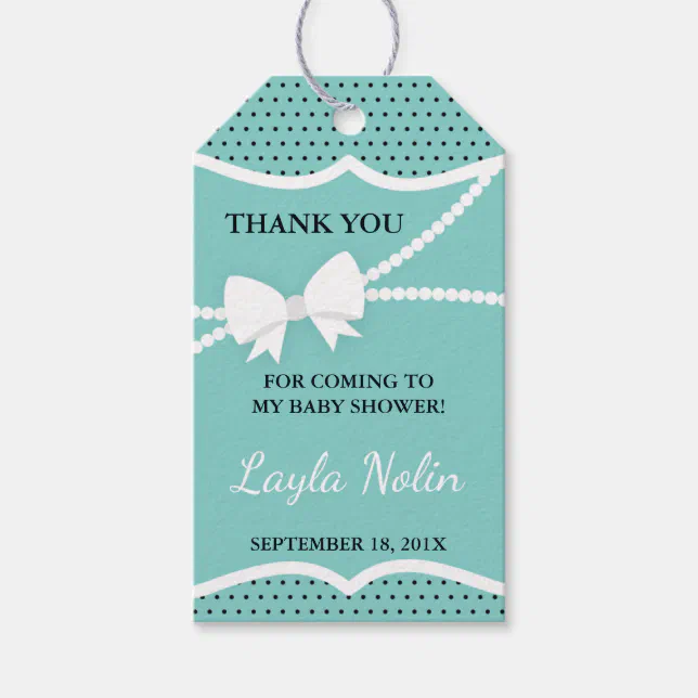 Little Lady Thank You Tag, Favor Gift Tags | Zazzle