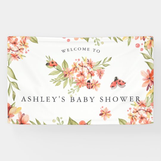 Little Ladybug | Baby Shower Welcome Banner | Zazzle.com
