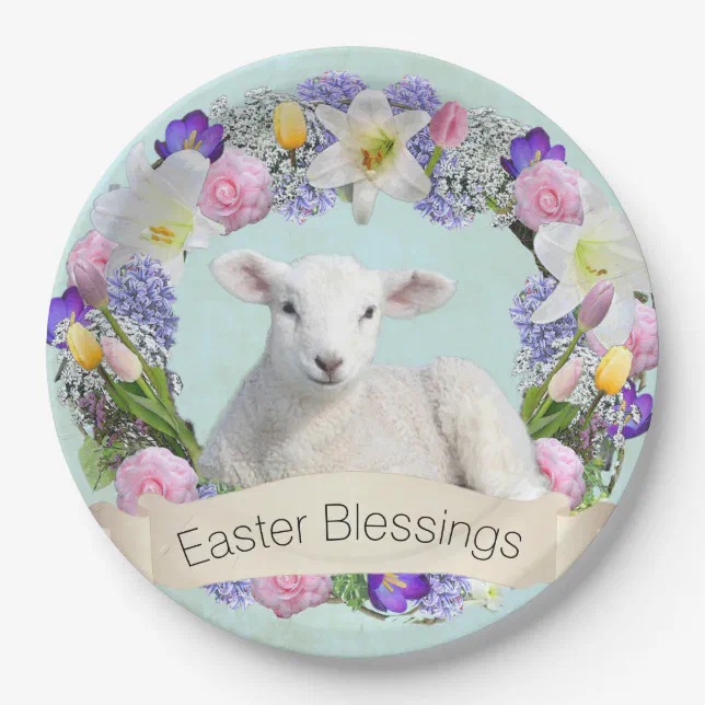 Little Lamb Easter Paper Plate | Zazzle