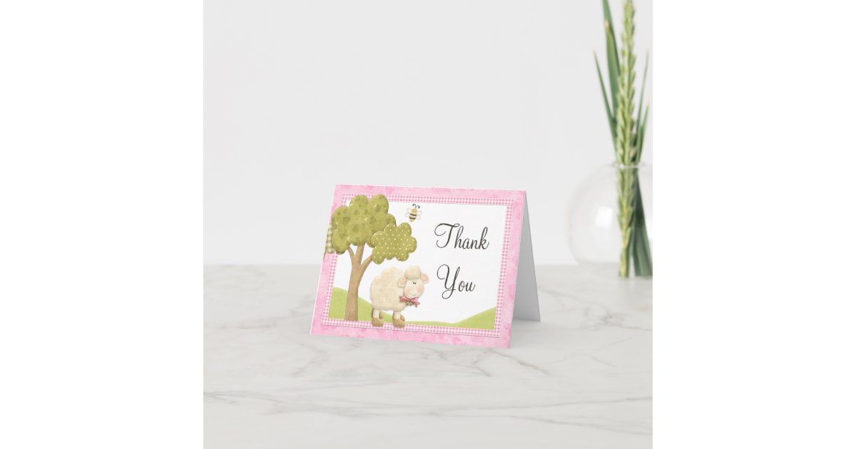 Little Lamb Thank You Card | Zazzle