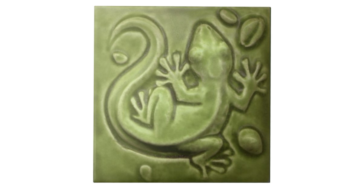 Little Lizard Vintage Tile | Zazzle