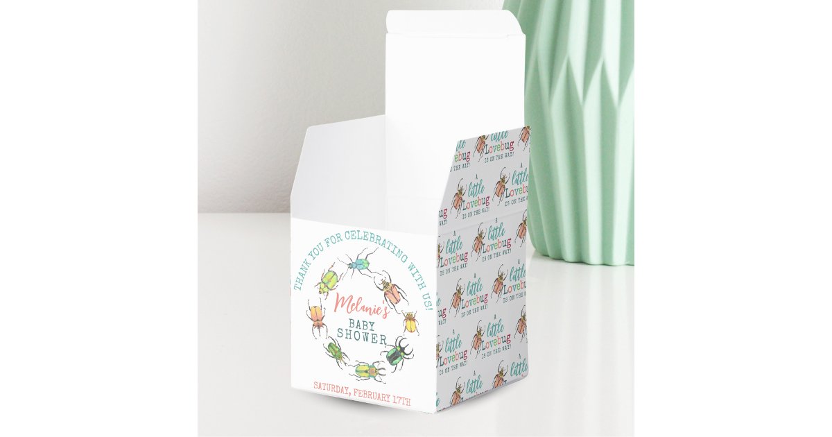 Little Love Bug Baby Shower Favor Box | Zazzle