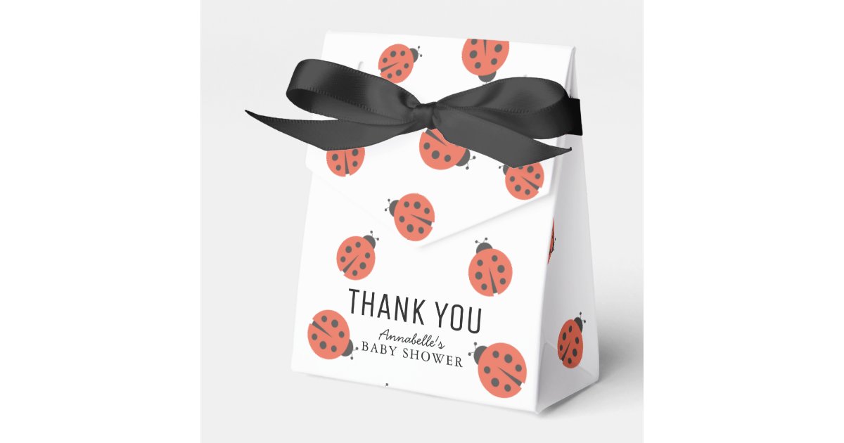 Little Love Bug Ladybug Baby Shower Favor Box | Zazzle