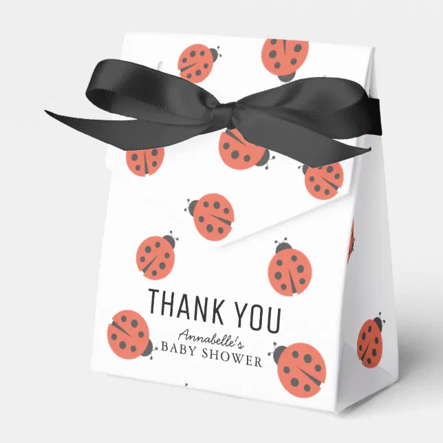 Little Love Bug Ladybug Baby Shower Favor Box | Zazzle