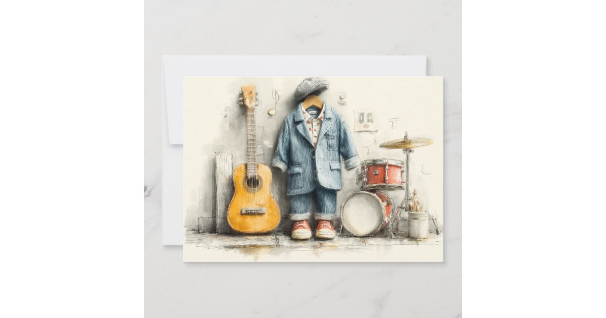 Little Maestro 1st Birthday Party Invitation | Zazzle