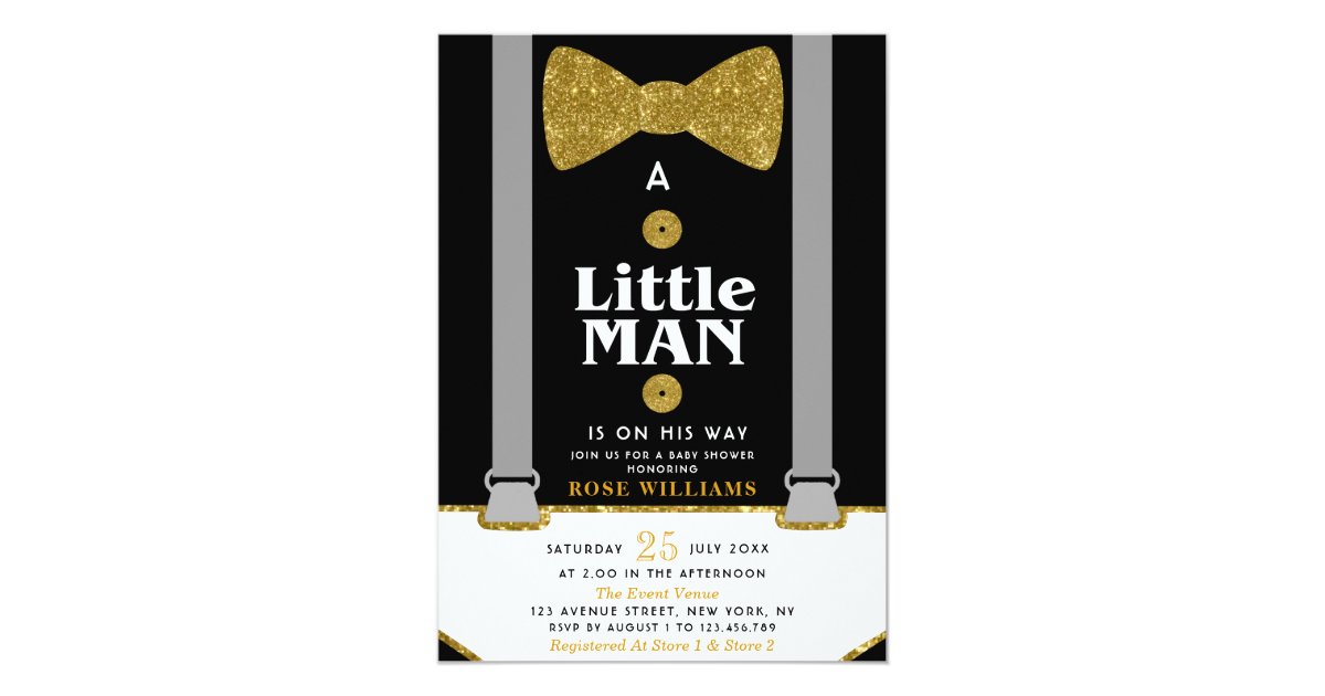 little man baby shower invitation | Zazzle.com