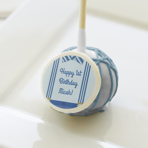 Little Man Boy's 1st Birthday Party Cake Pops | Zazzle