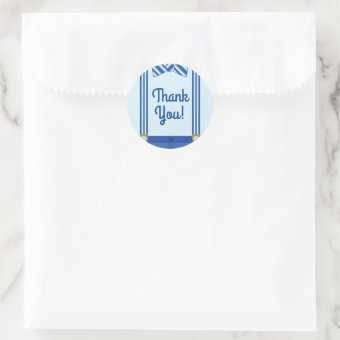 Little Man Boy's 1st Birthday Party Classic Round Sticker | Zazzle