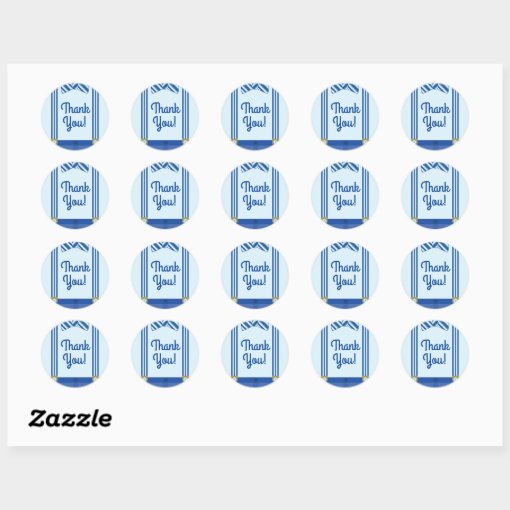 Little Man Boy's 1st Birthday Party Classic Round Sticker | Zazzle