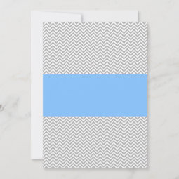 Little Man Chevron Gray Blue Baby Shower Invitation | Zazzle