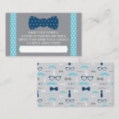 Little Man Diaper Raffle Ticket, Baby Blue, Navy Enclosure Card | Zazzle