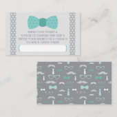 Little Man Diaper Raffle Ticket, Teal, Gray Enclosure Card | Zazzle
