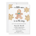 Little Man Gingerbread Man Christmas Baby Shower Invitation | Zazzle