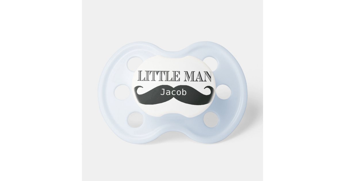 Little man mustache Custom Pacifier Personalized | Zazzle