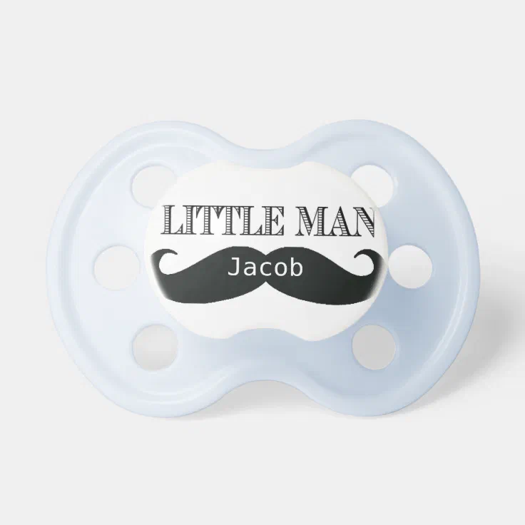 Little man mustache Custom Pacifier Personalized | Zazzle