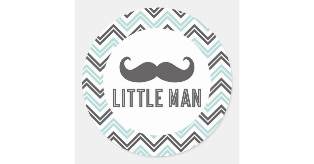 Little Man Mustache Sticker | Zazzle