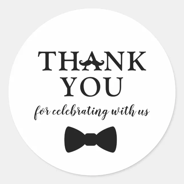 Little Man sticker, Boy baby shower Classic Round Sticker | Zazzle