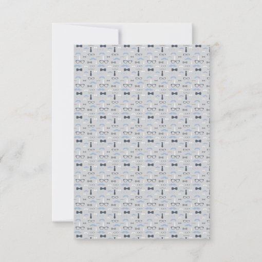 Little Man Thank You Card, Blue, Gray | Zazzle