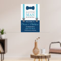 Little Man Welcome Sign Poster, Baby Shower | Zazzle