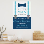 Little Man Welcome Sign Poster, Baby Shower | Zazzle