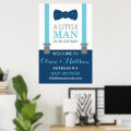 Little Man Welcome Sign Poster, Baby Shower | Zazzle