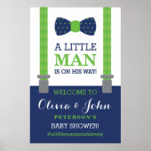 Little Man Welcome Sign Poster, Baby Shower | Zazzle