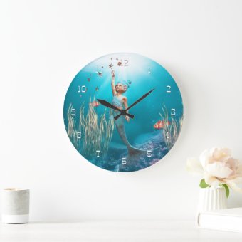 Little Mermaid 1 Wall Clock | Zazzle