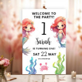 Little Mermaid Birthday Welcome Poster | Zazzle