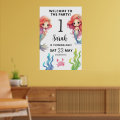 Little Mermaid Birthday Welcome Poster | Zazzle