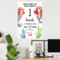 Little Mermaid Birthday Welcome Poster | Zazzle