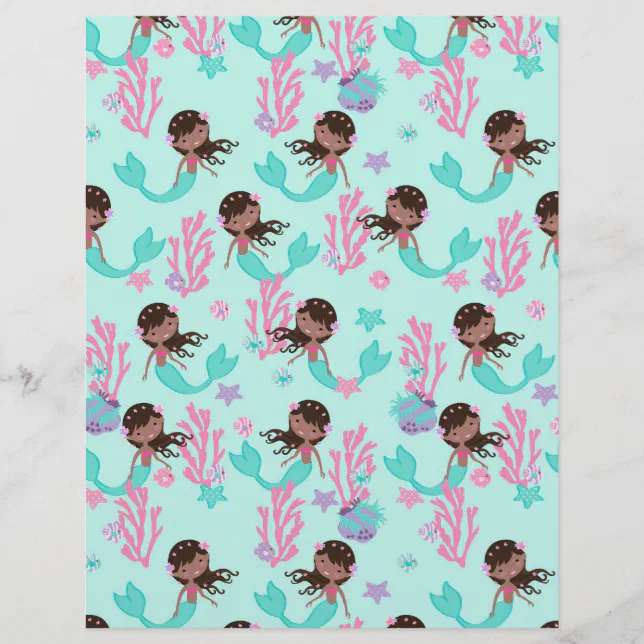 Little Mermaid Scrapbook Paper AA 1 | Zazzle