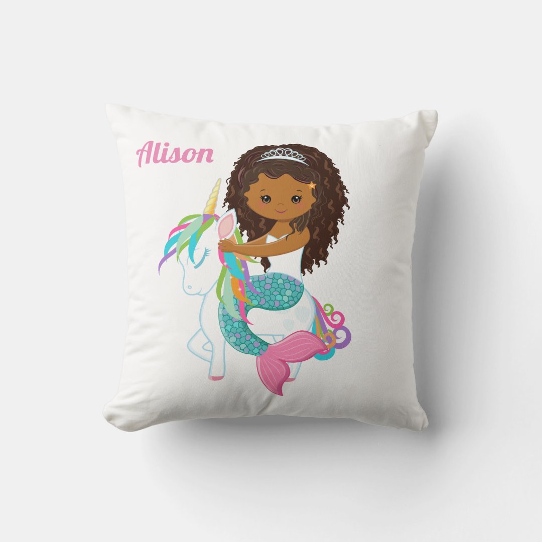 Little Mermaid throw pillow - Personalised | Zazzle