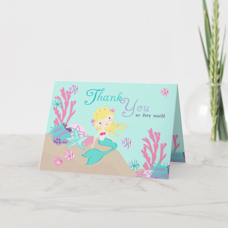 Little Mermaid TY Card 2 Blonde | Zazzle