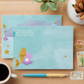 Little Mermaid Under the Sea Invitation Envelope | Zazzle