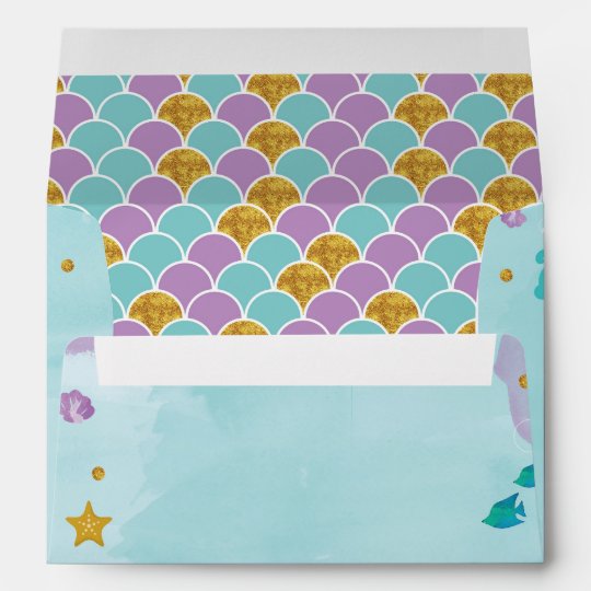 Little Mermaid Under the Sea Invitation Envelope | Zazzle.com