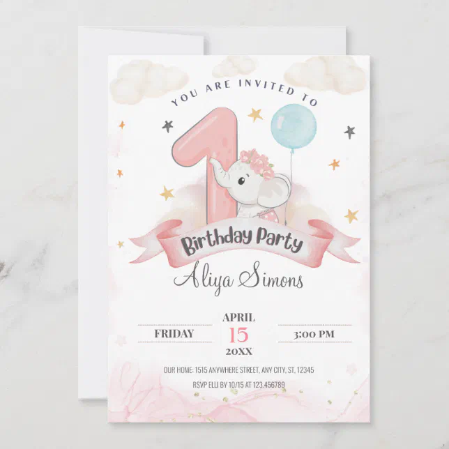Little Miracle First Birthday Party Invitation | Zazzle