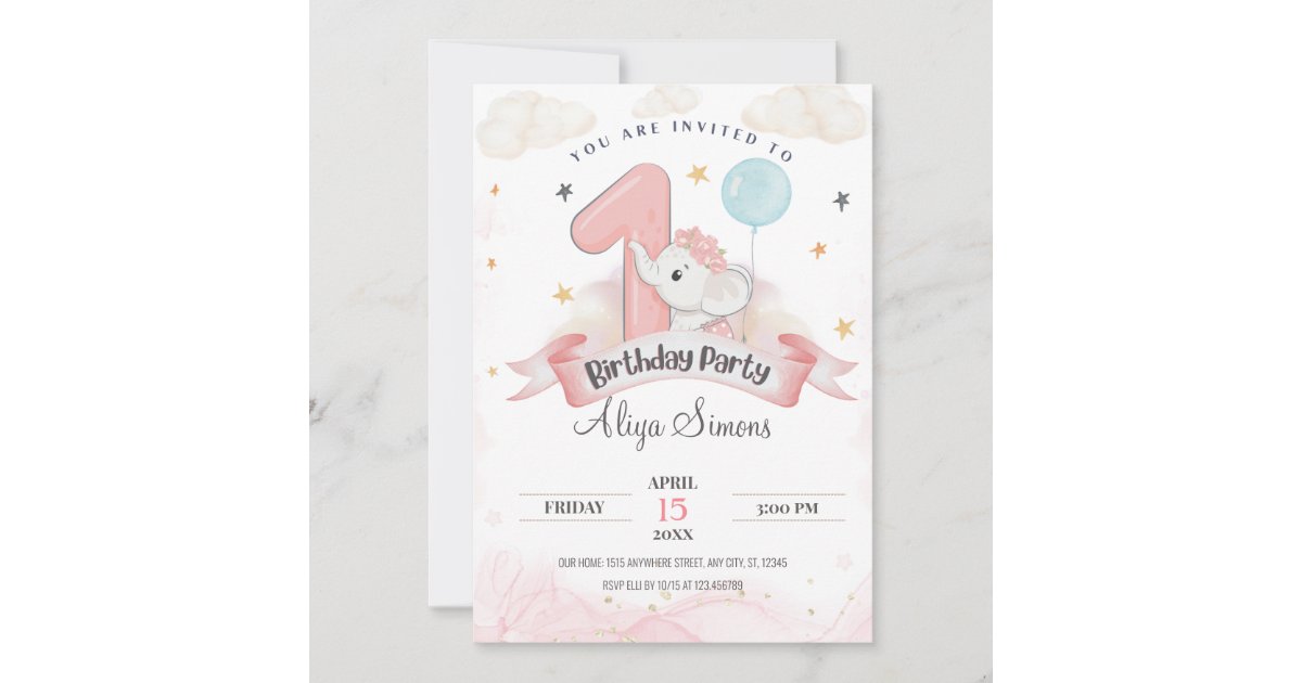 Little Miracle First Birthday Party Invitation | Zazzle