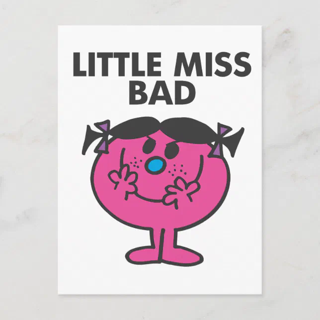 Little Miss Bad | Wicked Smile Postcard | Zazzle
