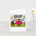 Little Miss Birthday | Presents & Balloons Card | Zazzle