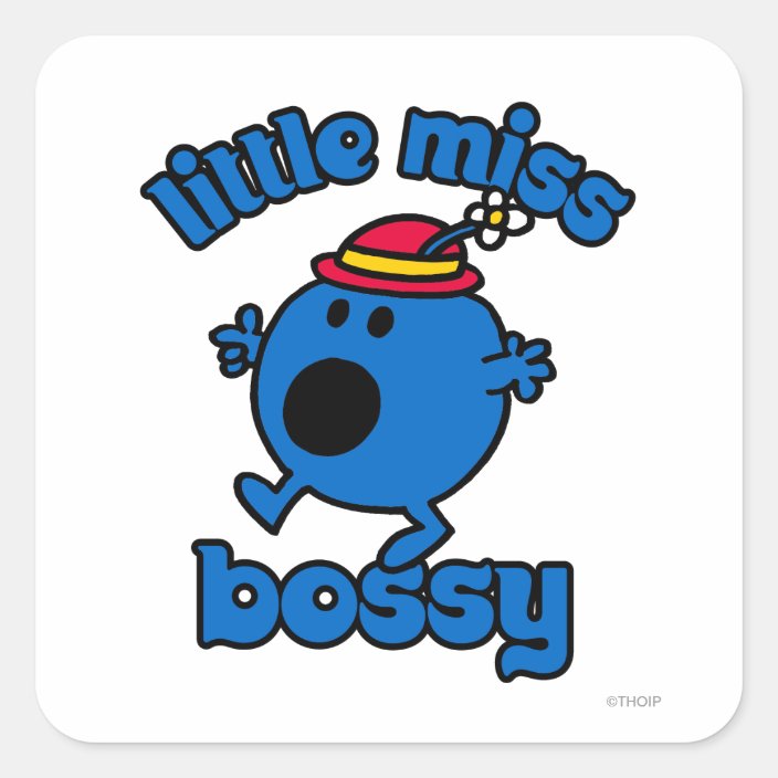 Little Miss Bossy On The Move Square Sticker | Zazzle.com