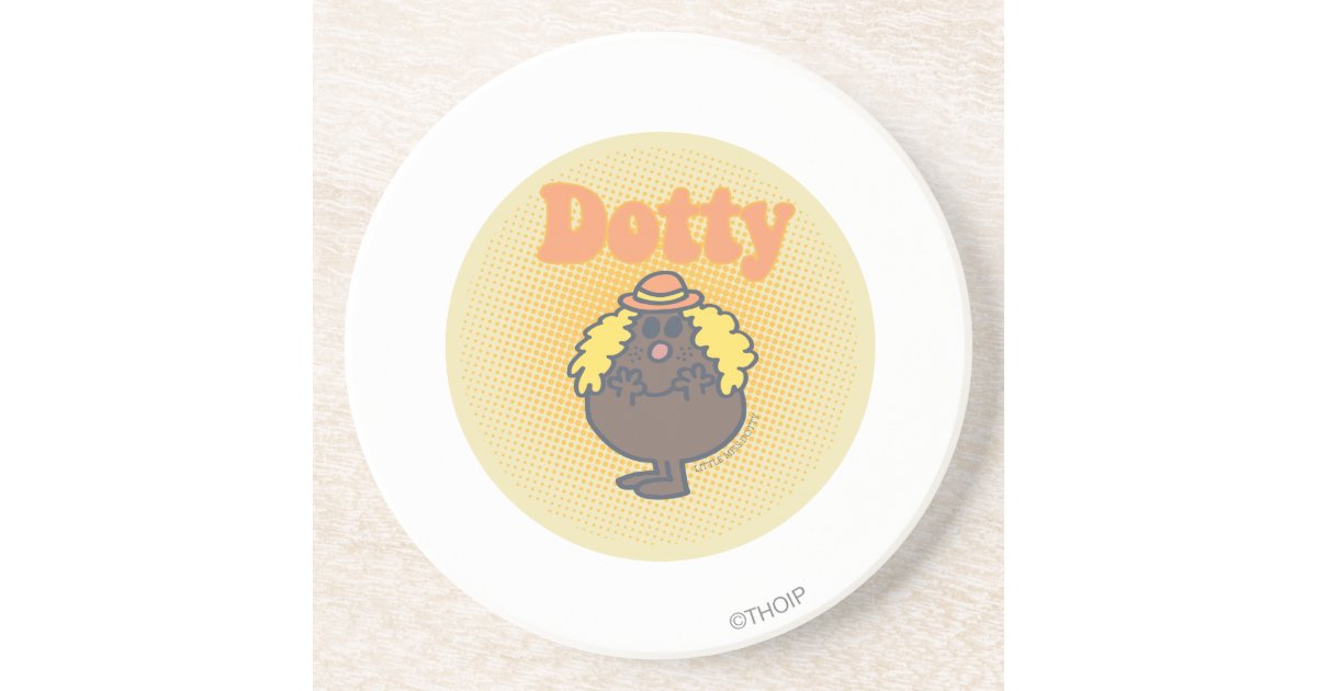 Little Miss Dotty | Spotlight Coaster | Zazzle